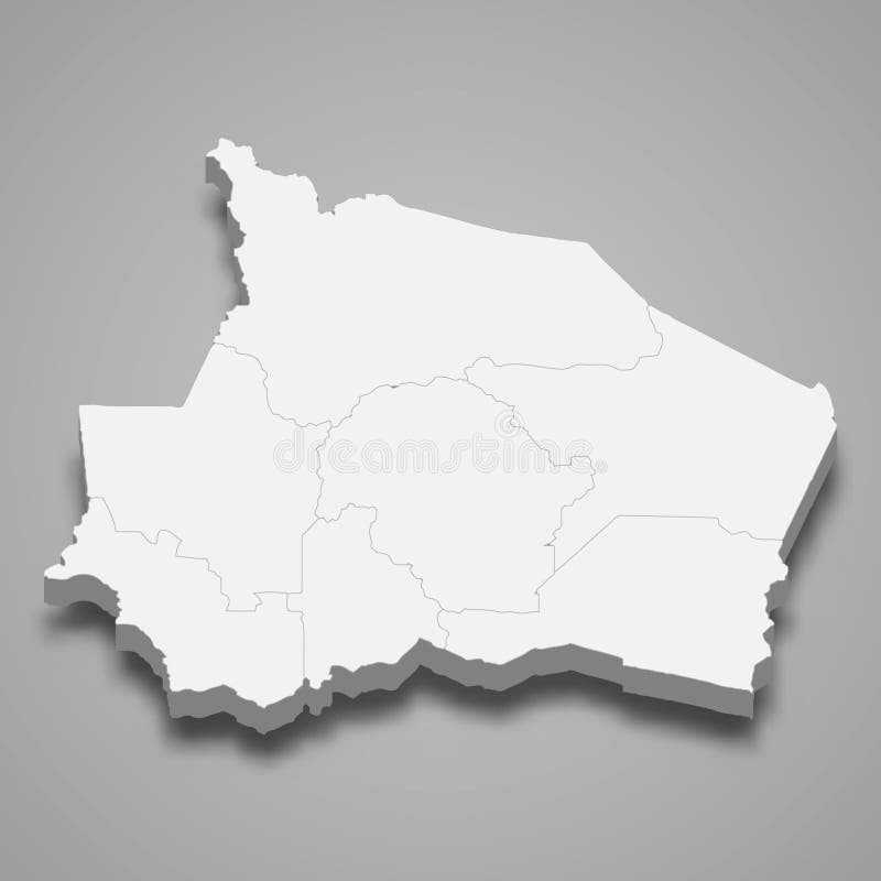 3d Isometric Map of Negeri Sembilan is a State of Malaysia Stock ...