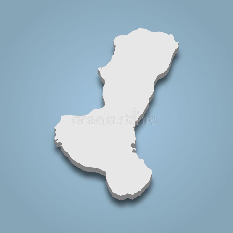 3d Isometric Map of Negros is an Island in Philippines Stock Vector ...