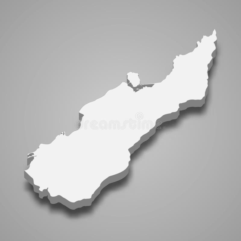 3d Isometric Map of Nelson is a Region of New Zealand Stock Vector ...