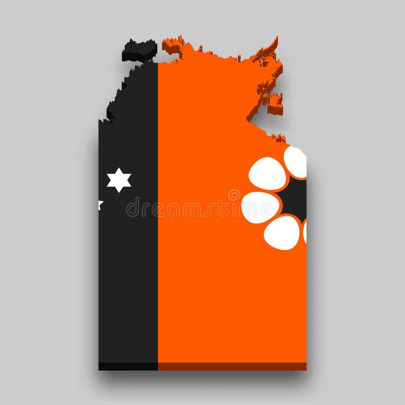3d Isometric Map of Northern Territory is a State of Australia Stock ...