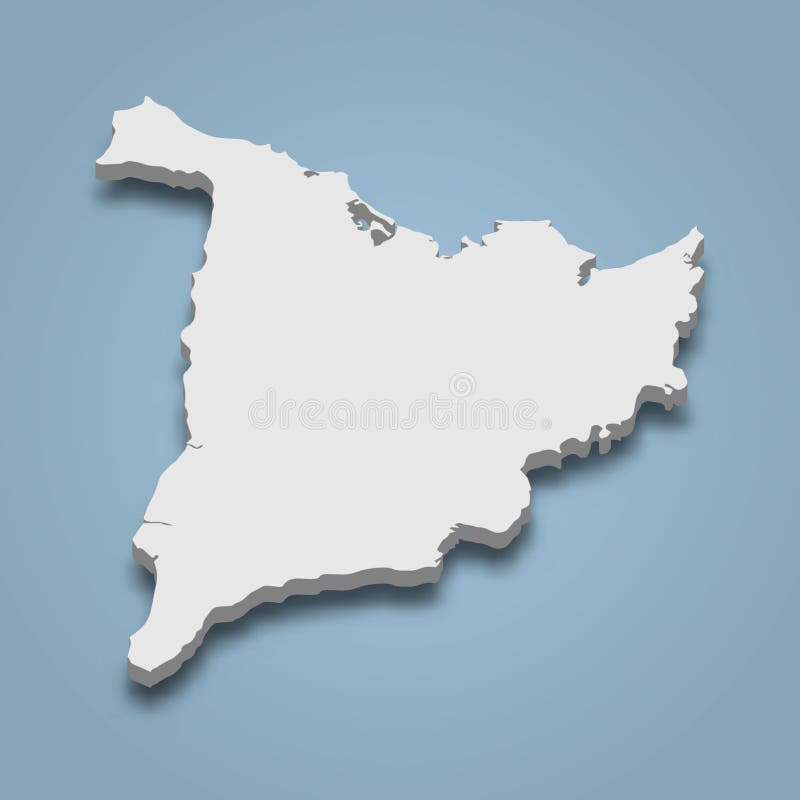 3d Isometric Map of Panay is an Island in Philippines Stock Vector ...