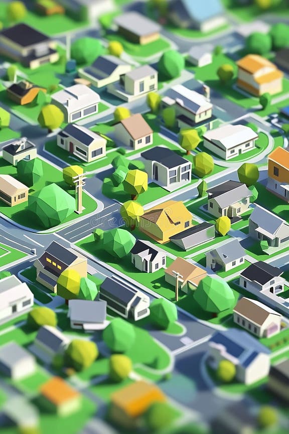 A 3D Isometric Map with Real-time Updates of GIS Location Data. Stock ...