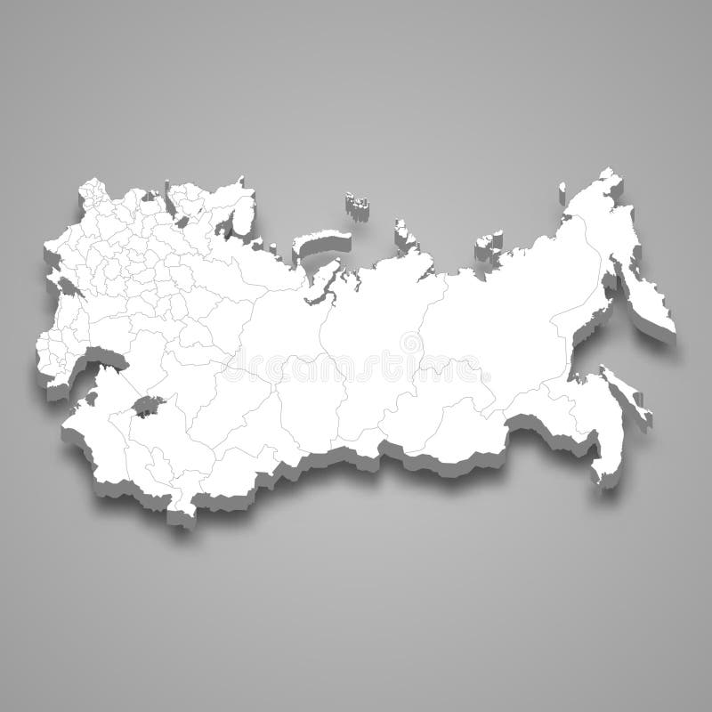 3d Isometric Map of Russian Empire Isolated with Shadow Stock Vector ...