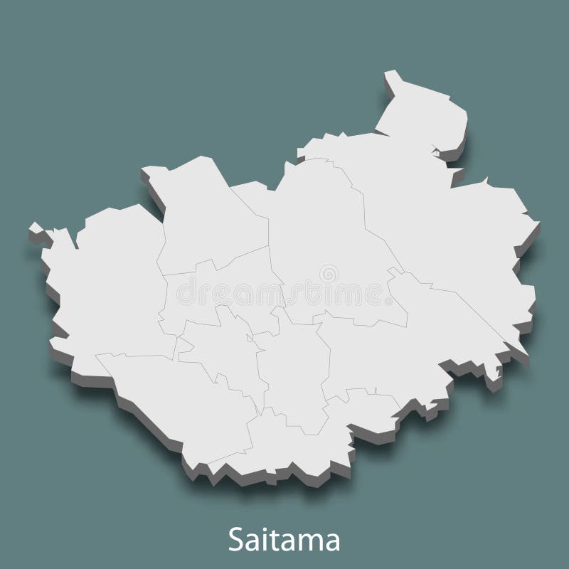 Saitama Map. Detailed Map of Saitama City Administrative Area ...