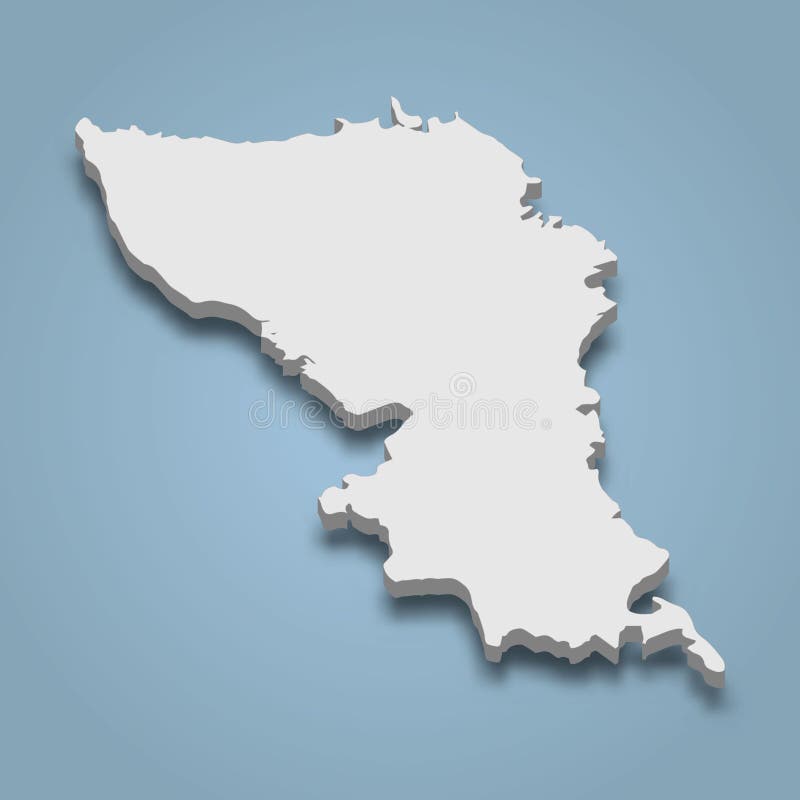 3d Isometric Map of Samar is an Island in Philippines Stock Vector ...