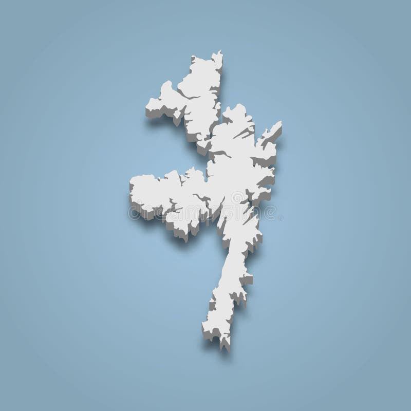 3d Isometric Map of Shetland Mainland is an Island in Scotland Stock ...