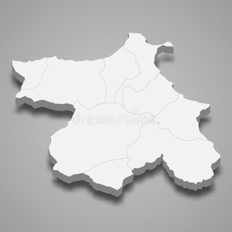 3d Isometric Map of Sinop is a Province of Turkey Stock Illustration ...