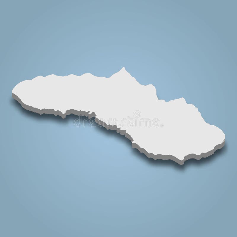 3d Isometric Map of Sumba is an Island in Indonesia Stock Vector ...