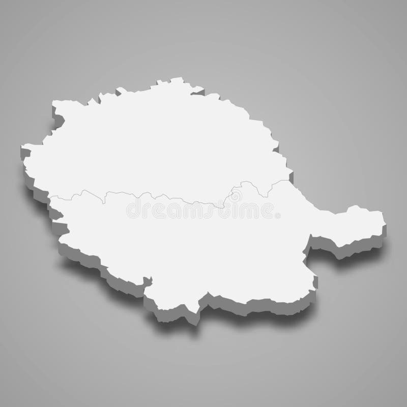 3d Isometric Map of Tarn is a Department in France Stock Illustration ...