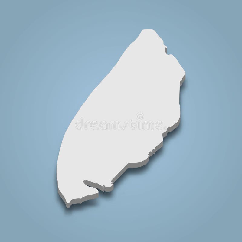3d Isometric Map of Texel is an Island in Netherlands Stock Vector ...