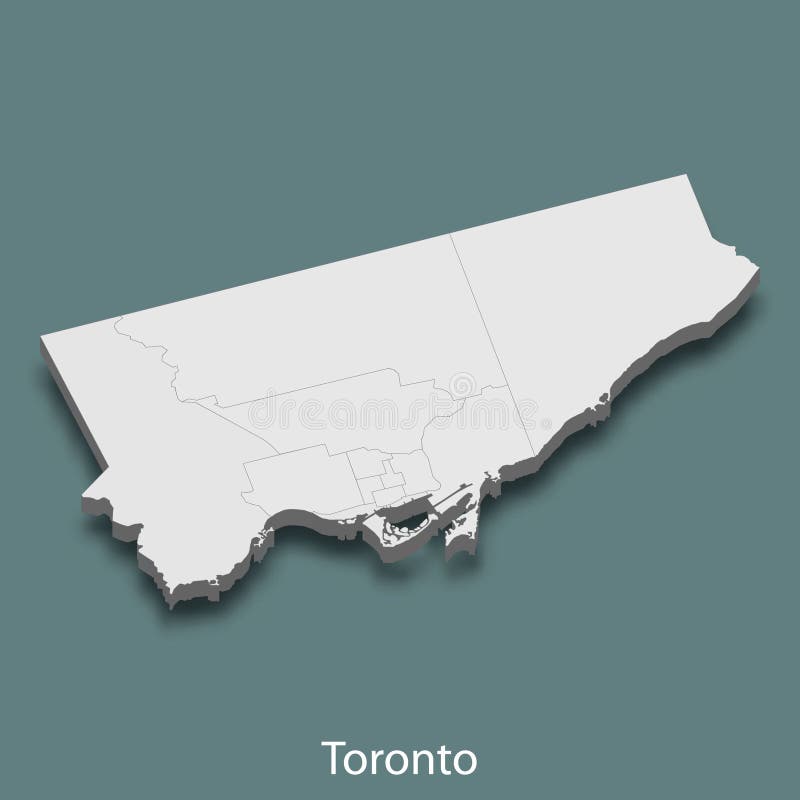 3d Isometric Map of Toronto is a City of Canada Stock Vector ...