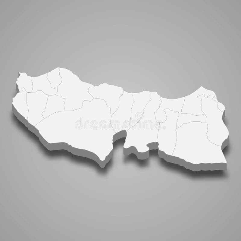 3d Isometric Map of Trabzon is a Province of Turkey Stock Illustration ...