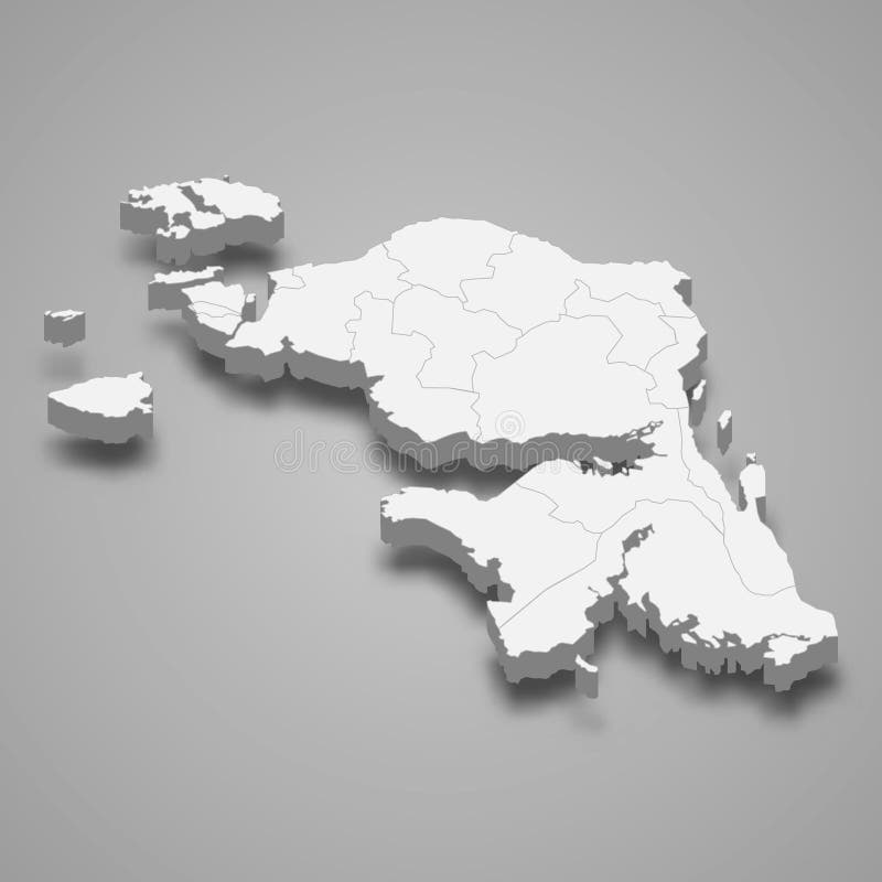 3d Isometric Map of West Papua is a Province of Indonesia Stock ...