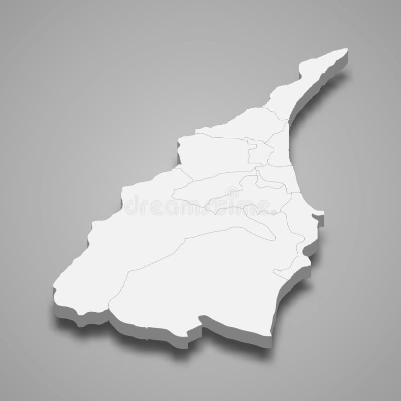 3d Isometric Map of Yilan County is a Region of Taiwan Stock ...