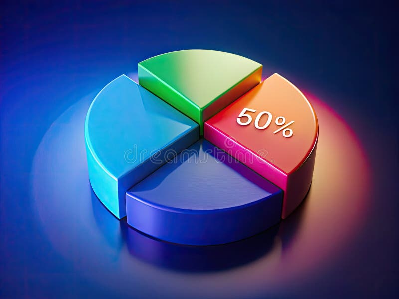 3D Isometric Pie Chart Infographic for Business Presentations ...