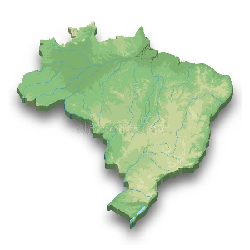 Isometric Brazil Map Infographic Design Vector Illustration Stock ...