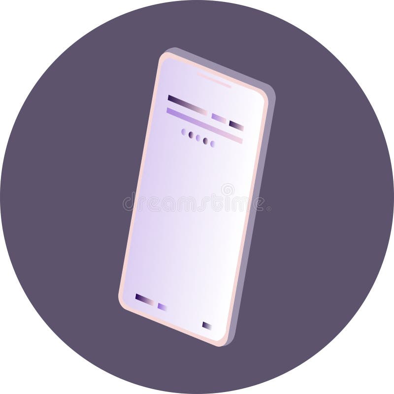 3d Isometric Smartphone in Circle Icon. Realistic Cell Phone Can Be a ...