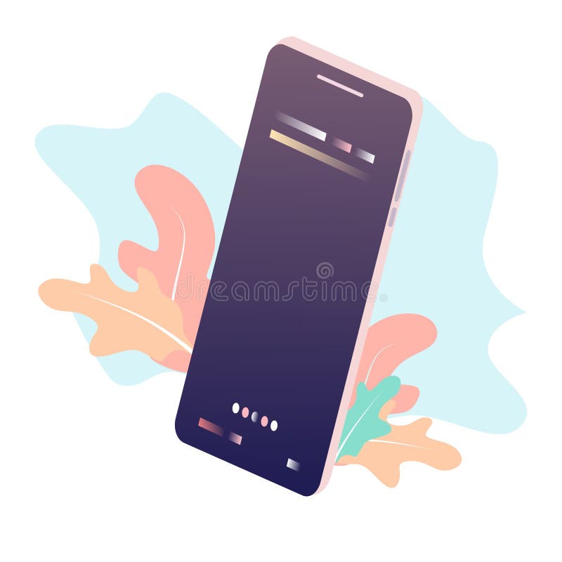 3d Isometric Smartphone. Realistic Cell Phone Can Be a Template for ...