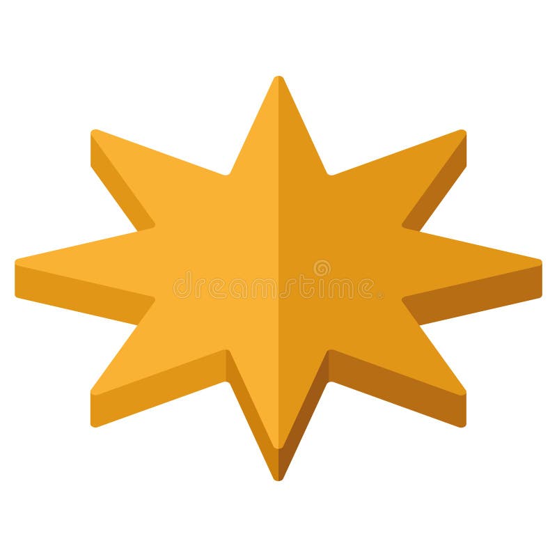 2d Isometric Star Shape Icon Vector Stock Vector - Illustration of ...