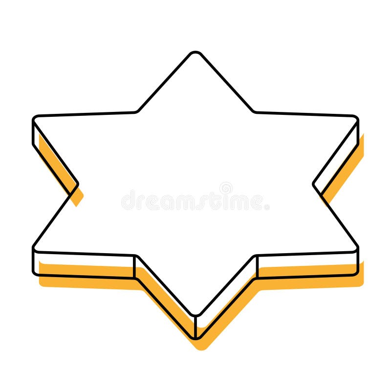 2d Isometric Star Shape Icon Vector Stock Vector - Illustration of ...