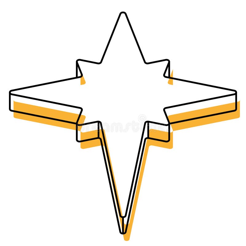 2d Isometric Star Shape Icon Vector Stock Vector - Illustration of ...