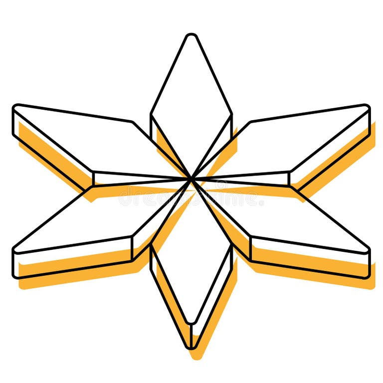 2d Isometric Star Shape Icon Vector Stock Vector - Illustration of ...