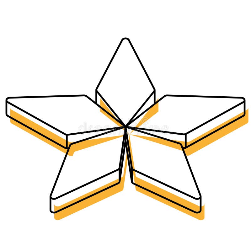 2d Isometric Star Shape Icon Vector Stock Vector - Illustration of ...
