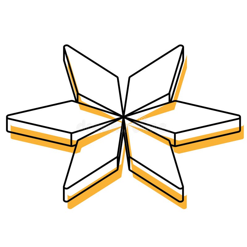 2d Isometric Star Shape Icon Vector Stock Vector - Illustration of ...