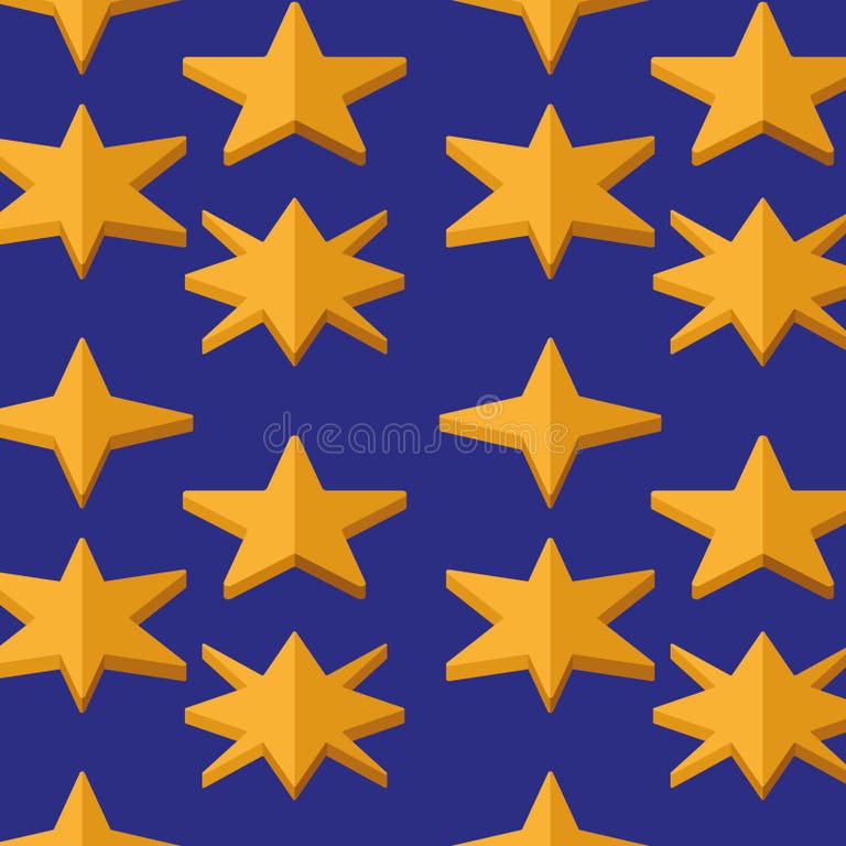 2d Isometric Star Shapes Icon Pattern Background Vector Stock Vector ...