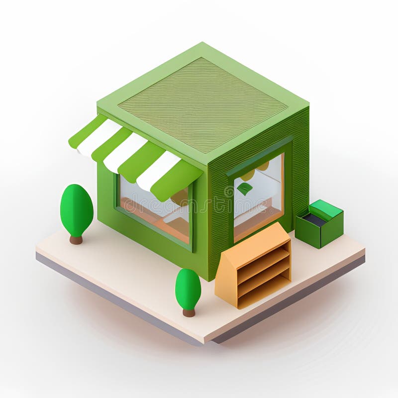 3d Isometric Store. 3d Isometric Vector Illustration Stock Image ...