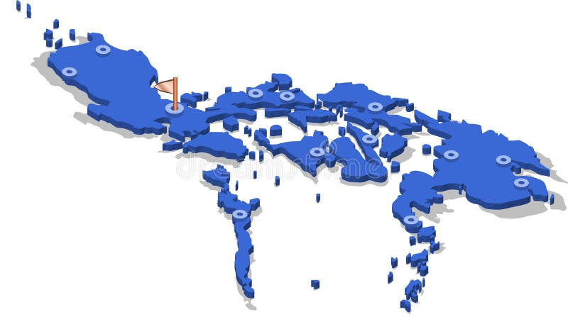 Philippines Isometric Map And Flag. Vector Illustration Stock Vector ...