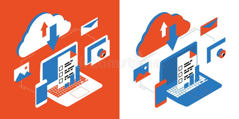 Isometric Wireless Mobile Devices, Computer, Cloud Computing, Work with ... Isometric Wireless Mobile Devices, Computer, Cloud Computing, Work with ...