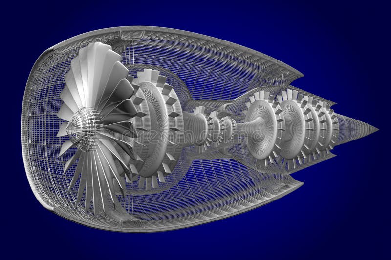 Jet Engine Cutaway View Diagram
