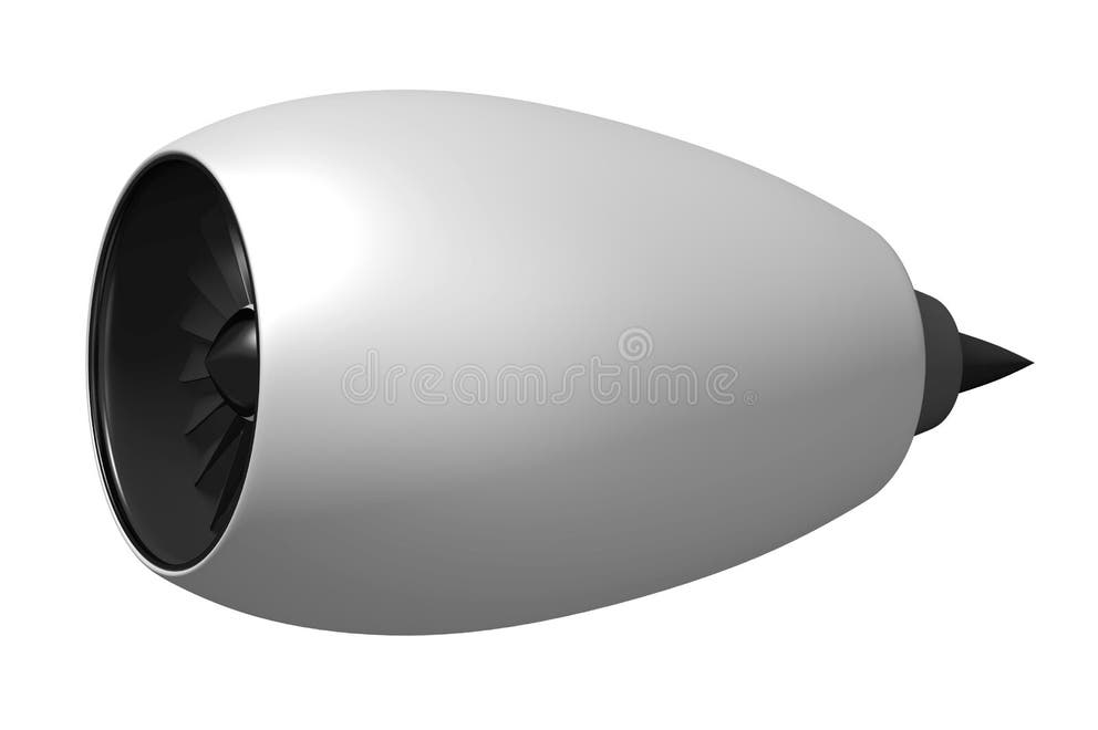 3D jet engine - side view stock illustration. Illustration of industry ...