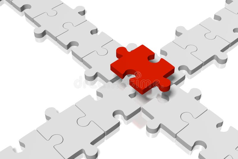 3D Jigsaw Puzzle Pieces - Connection Concept Stock Illustration ...