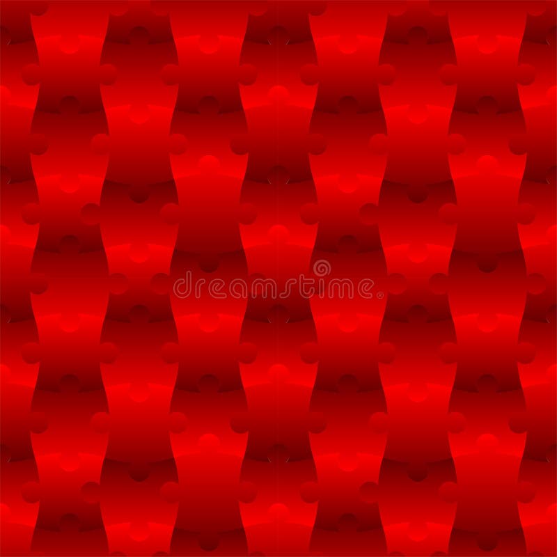 3D Jigsaw Tile Seamless Pattern Red_001 Stock Vector - Illustration of ...
