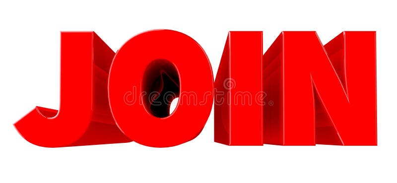 3D JOIN Word EXPLANATION Word Isolated on White Background 3d ...