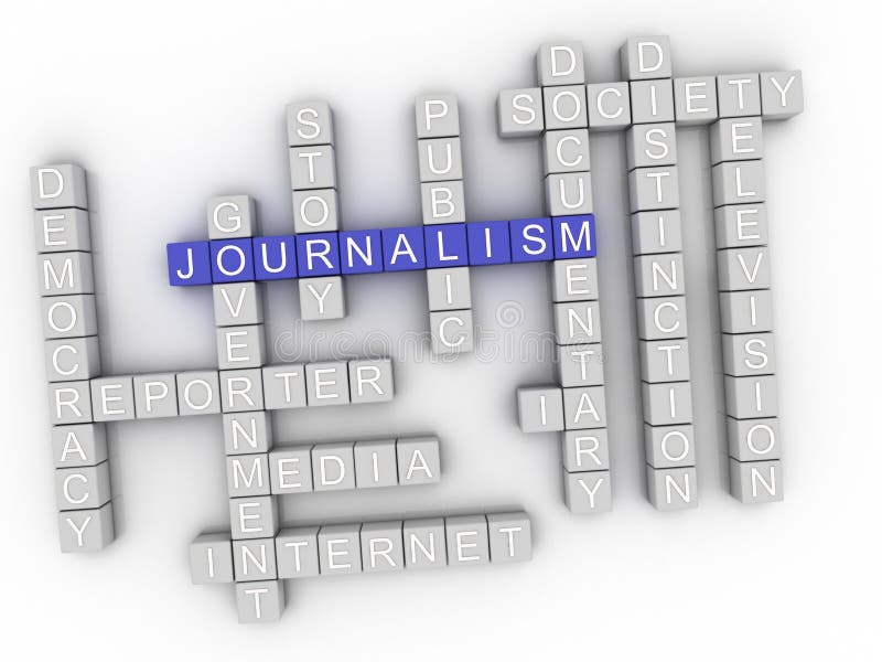 Journalism - Word Cloud stock illustration. Illustration of cultural ...