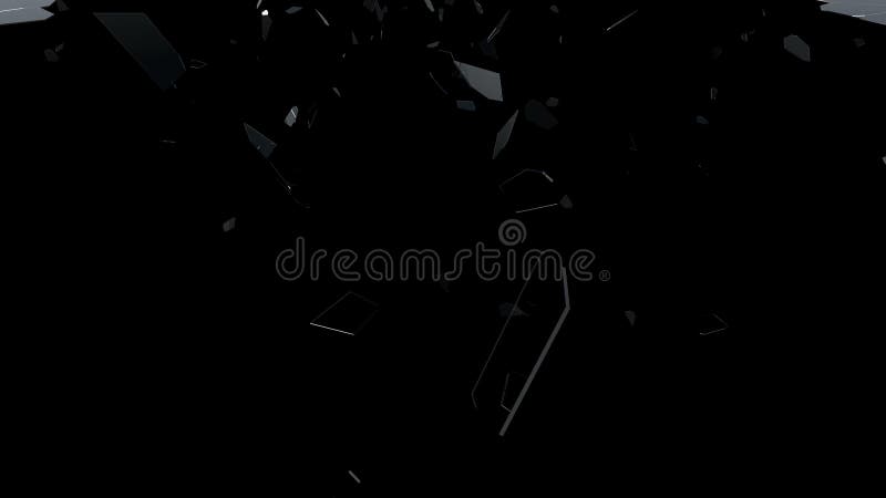 Glass Shattering Exploding Shards Broken 4K Stock Video - Video of ...