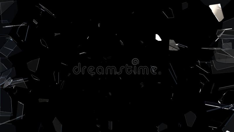 Glass Shattering Exploding Shards Broken 4K Stock Video - Video of ...