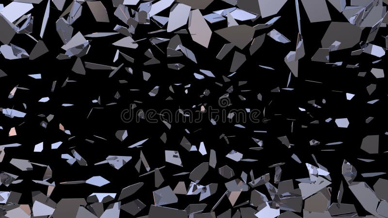 Glass Shattering Exploding Shards Broken 4K Stock Video - Video of ...