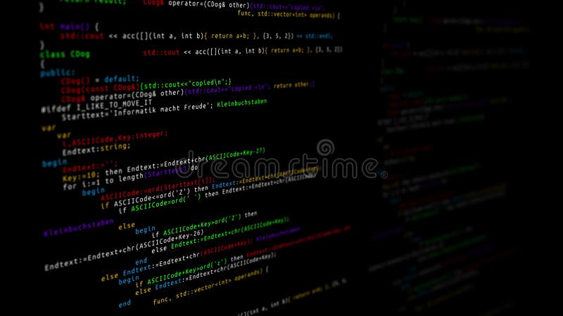 Abstract Symbols Flying Diagonally on Black Screen Background ...