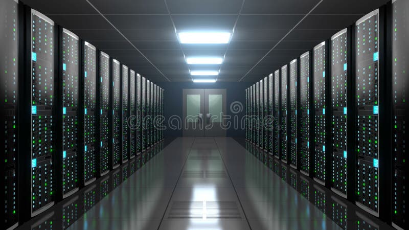 3D 4K Server Room - Data Center - Storage/ Hosting/ Fast Internet ...