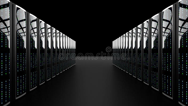3D 4K Server Room - Data Center - Storage/ Hosting/ Fast Internet ...