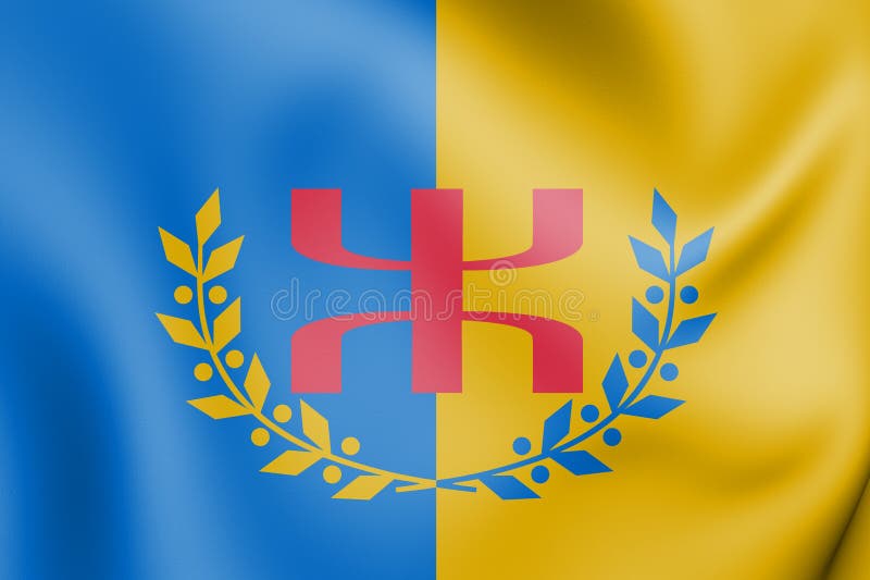 3D Kabyle Flag. stock illustration. Illustration of flag - 211708048