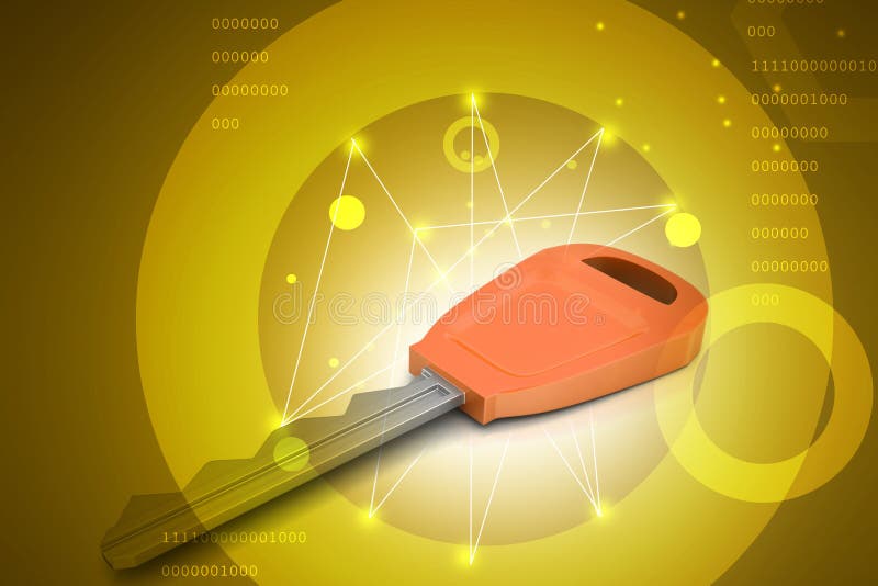 3d key stock illustration. Illustration of iron, black - 43948625