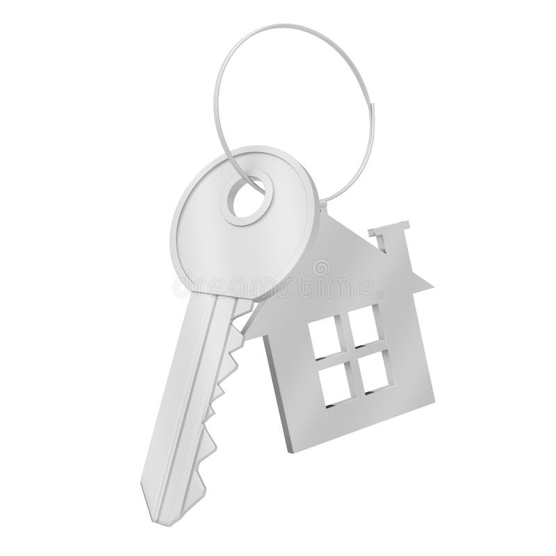 3D House and Key Shapes - 3D Illustration Stock Illustration ...