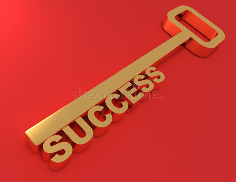 3D Key for Success . 3d Illustration Stock Illustration - Illustration ...