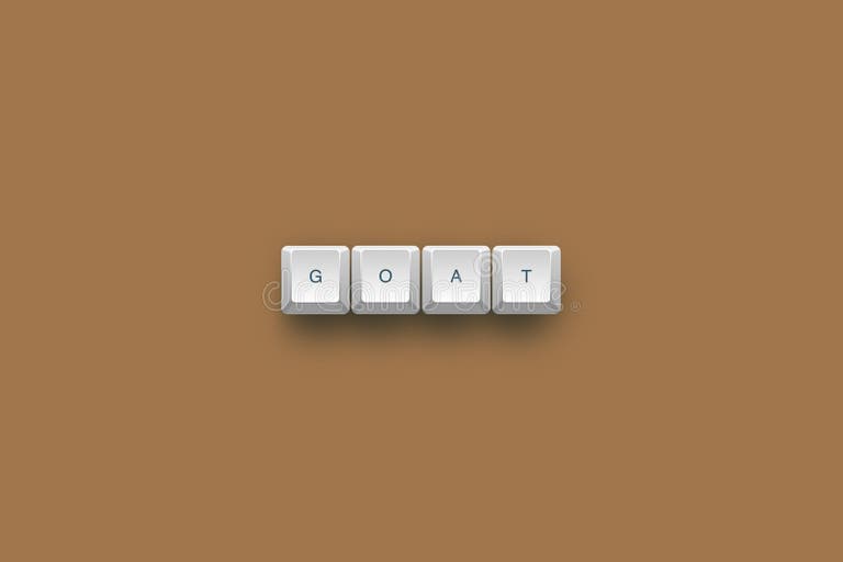 3D Keyboard Button with GOAT Text and Shadow, Concept Art Stock ...