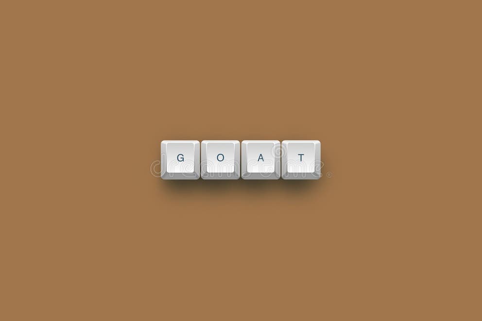 3D Keyboard Button with GOAT Text and Shadow, Concept Art Stock ...
